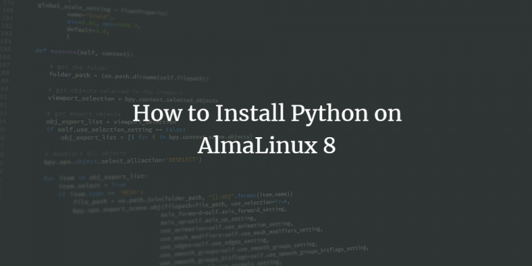 How to Install Python on AlmaLinux 8